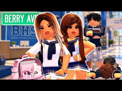 FIRST DAY OF HIGH SCHOOL... I GOT IN TROUBLE! *VOICED* BERRY AVENUE ROBLOX