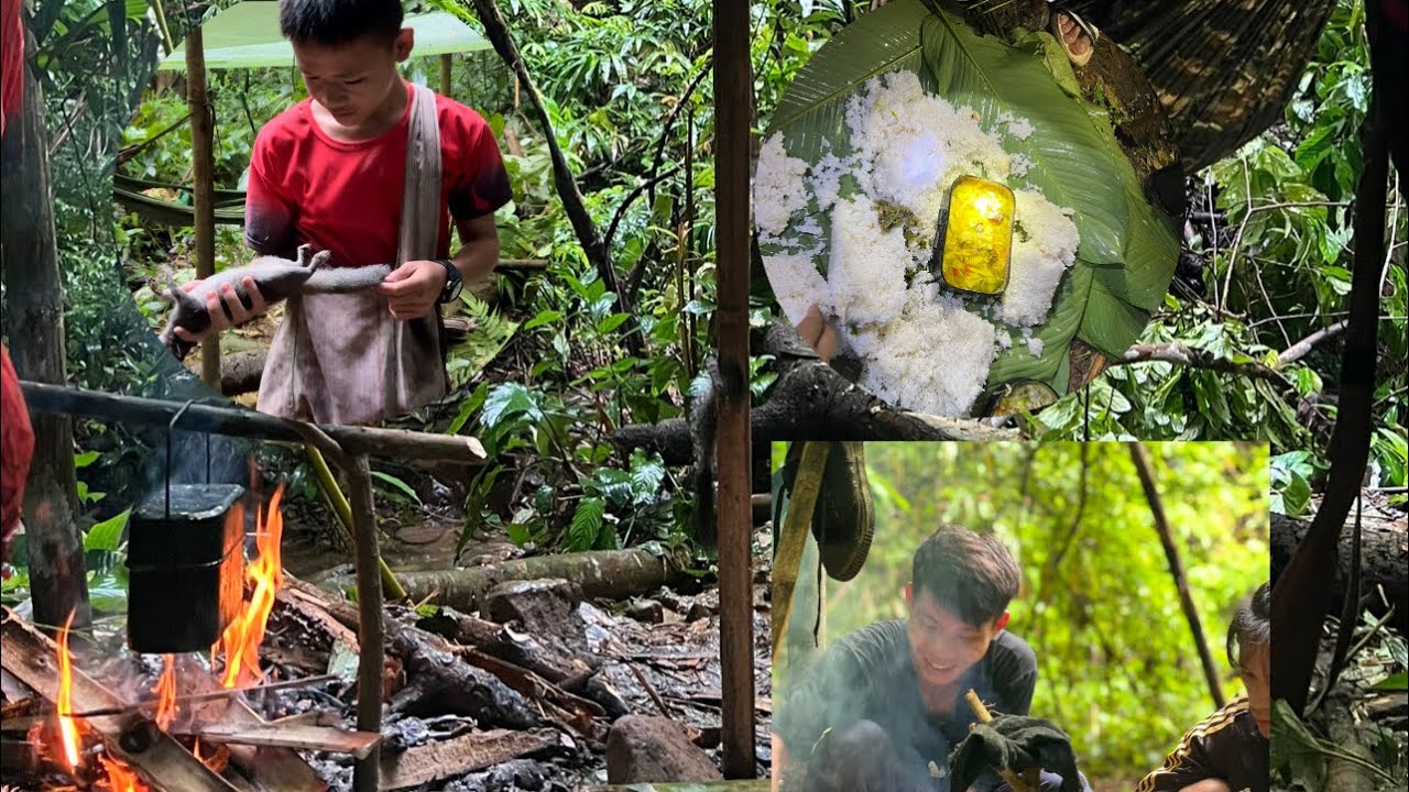Camping in forest and cooking Kayah mountain food (part 2) - YouTube