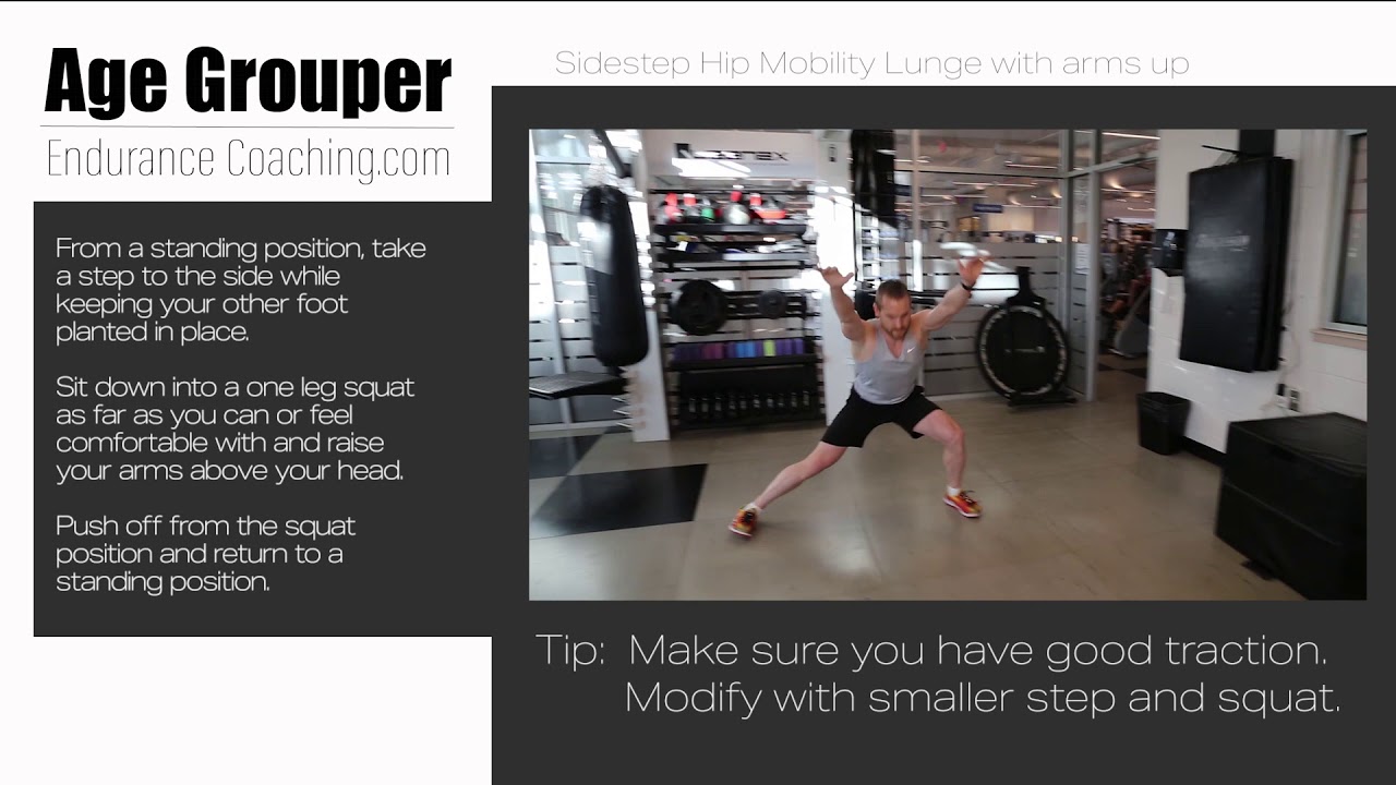 Side Step Lunge with Arms Up - YouTube