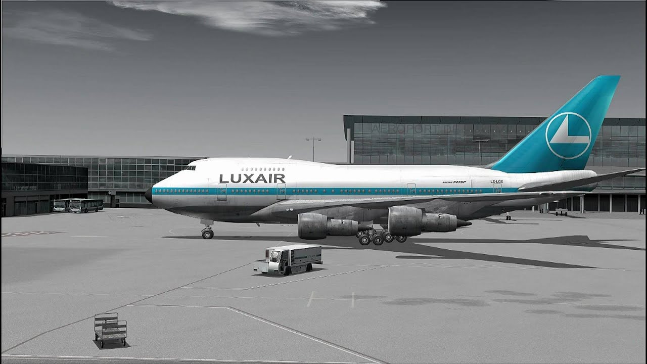 FS2004 Luxair 747SP - YouTube