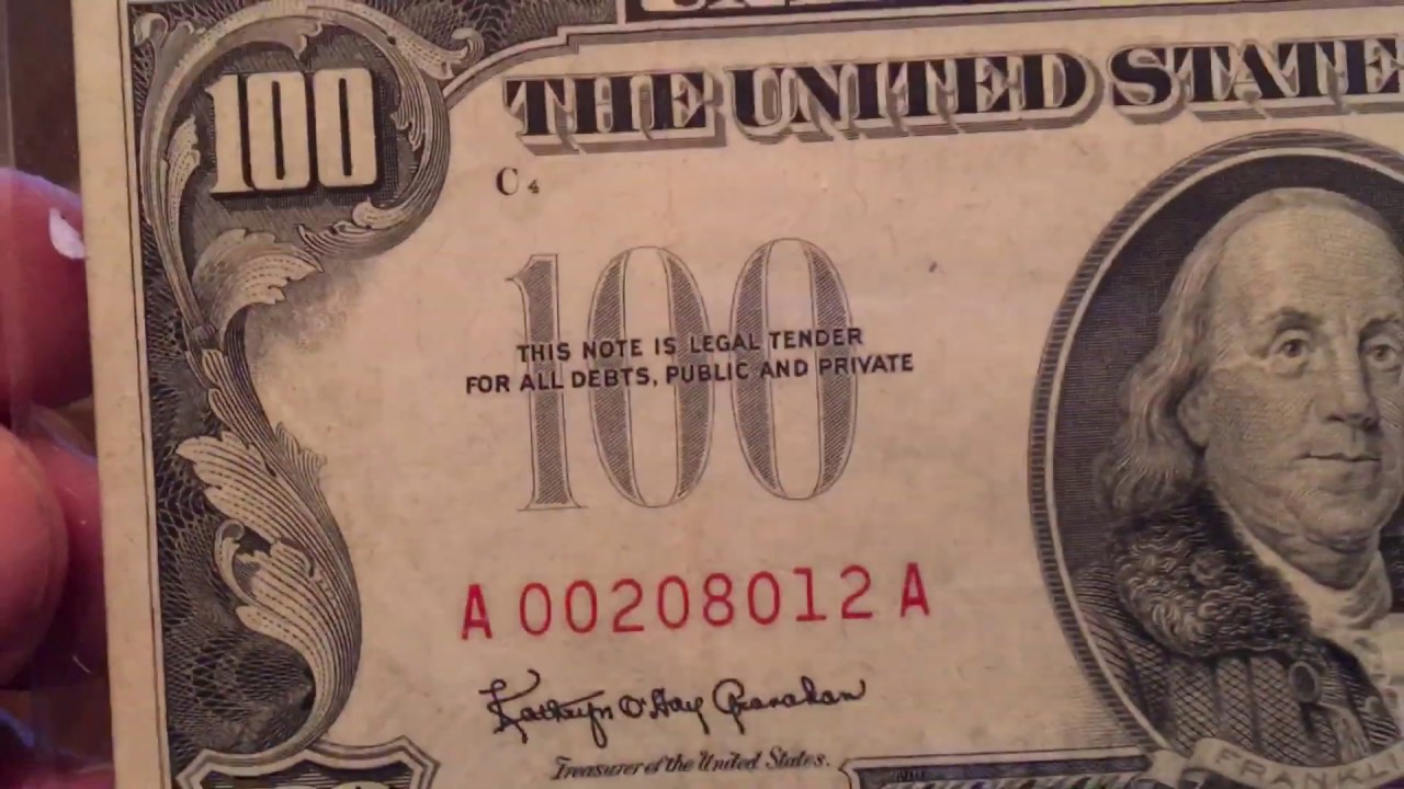 The rarest modern $100 note - YouTube