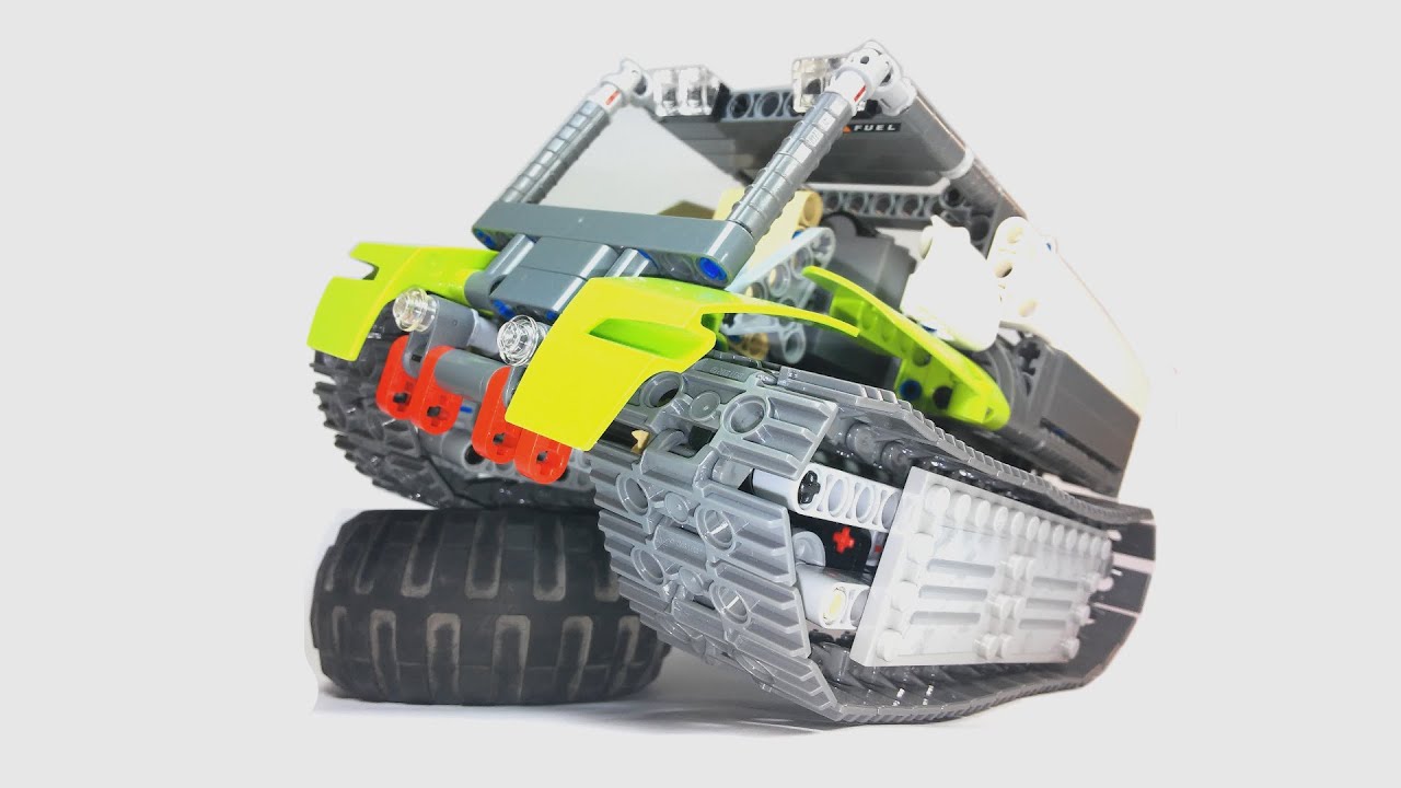 Lego Technic Mini Motorized Tracked Vehicle - YouTube