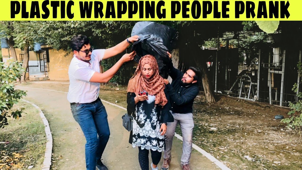 Plastic Wrapping People Prank | Chuss Pranks Tv | A.J Ahsan - YouTube
