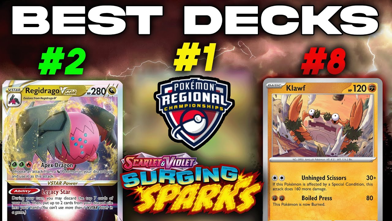 Top 10 Best Pokemon TCG Decks Toronto Regionals (Surging Sparks) - YouTube