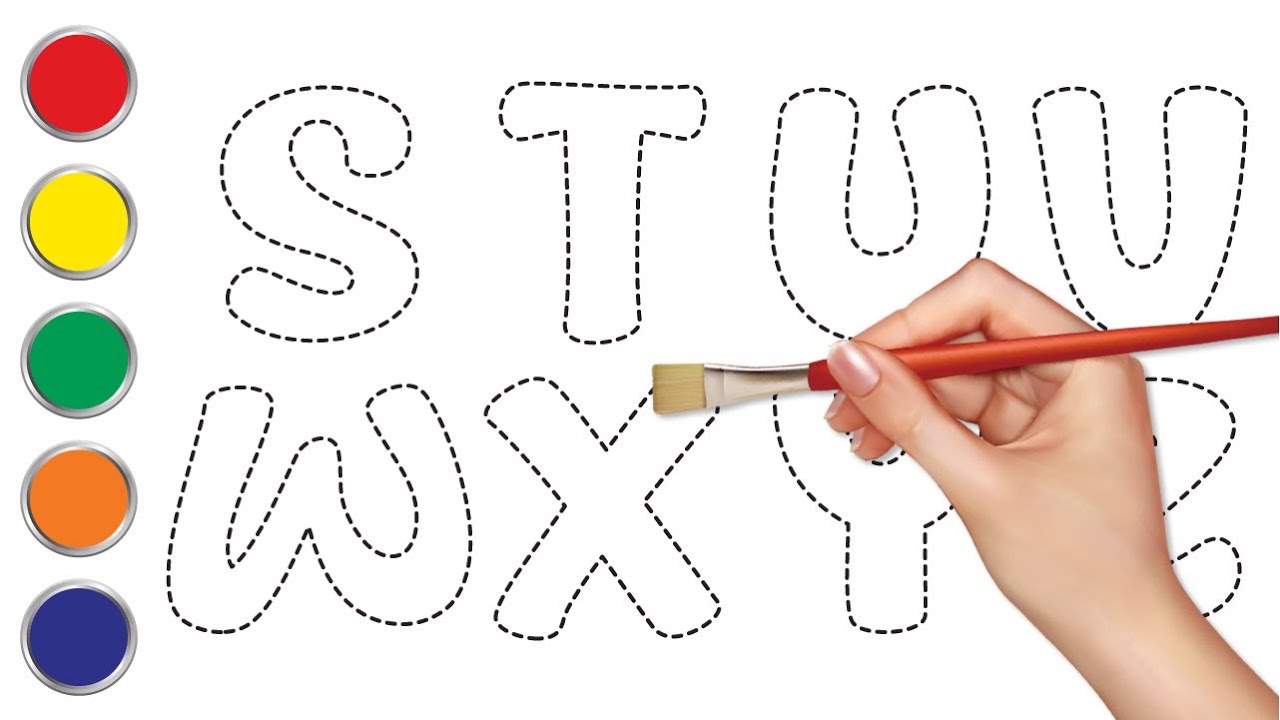 Let's Learn to Draw and Paint STUVWXYZ for Kids // Easy Step by Step ...