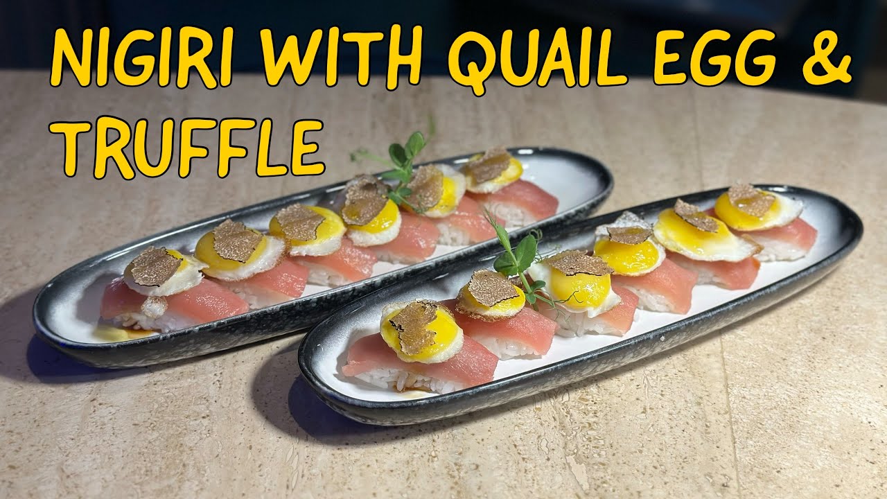 HOW TO MAKE SUSHI WITH QUAIL EGG AND BLACK TRUFFLE - YouTube