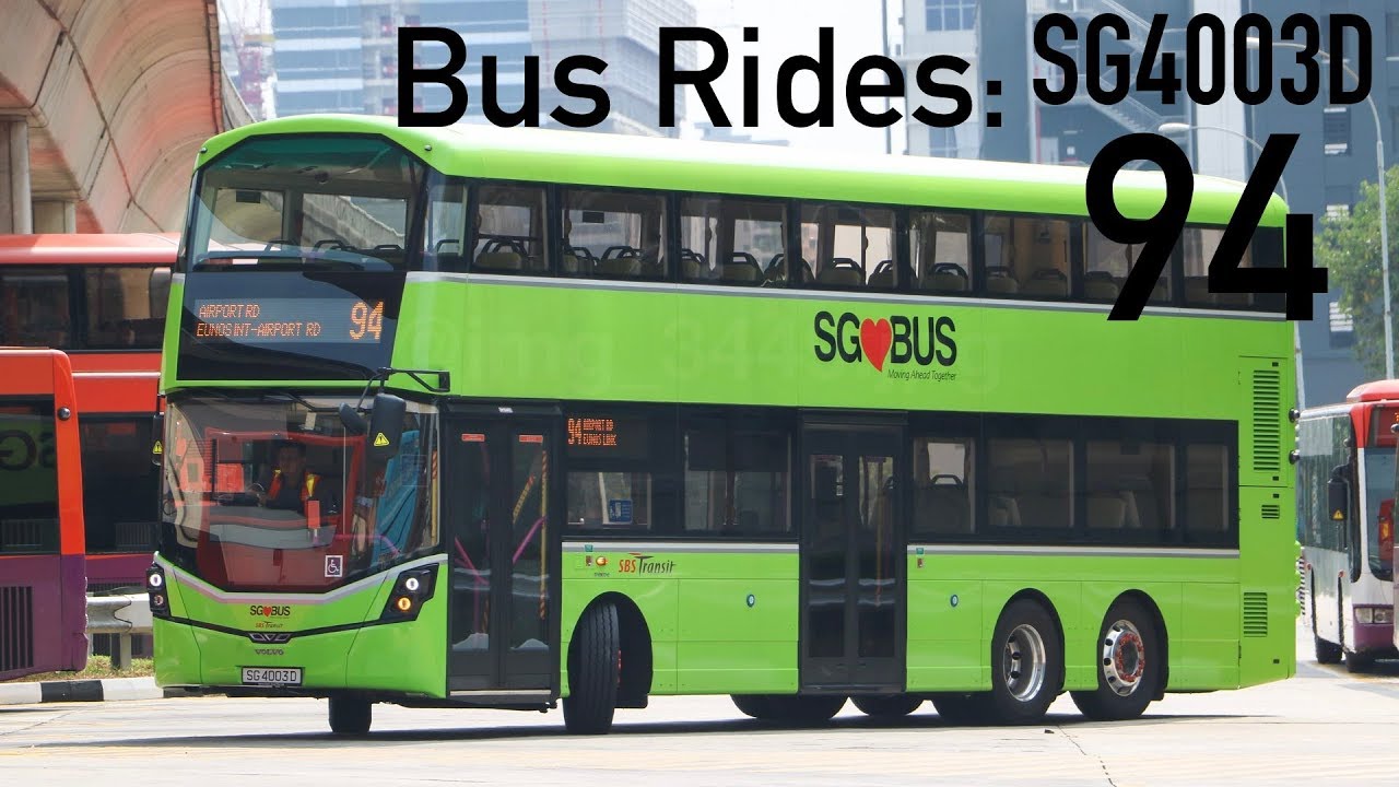 Bus Rides #6: SG4003D on Bus Service 94 - SBS Transit Volvo B8L - YouTube