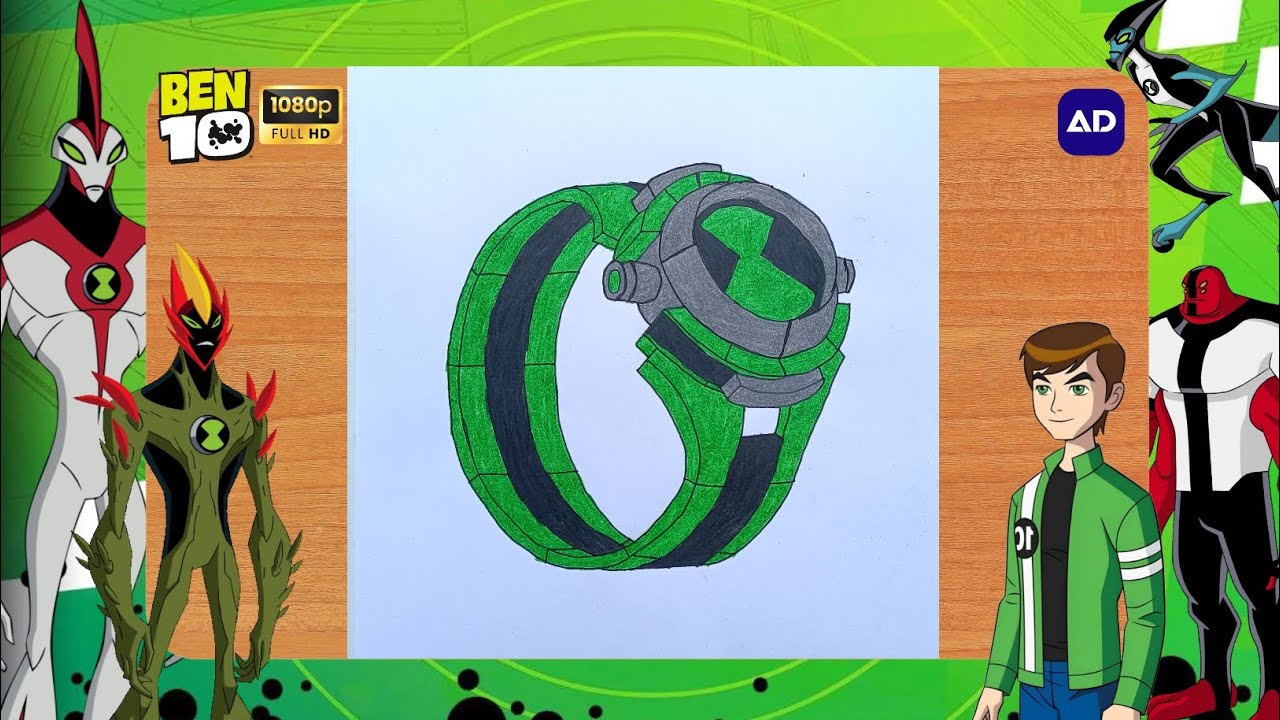 Drawing Ben 10 Alien Force Omnitrix | Step-by-Step Tutorial - YouTube