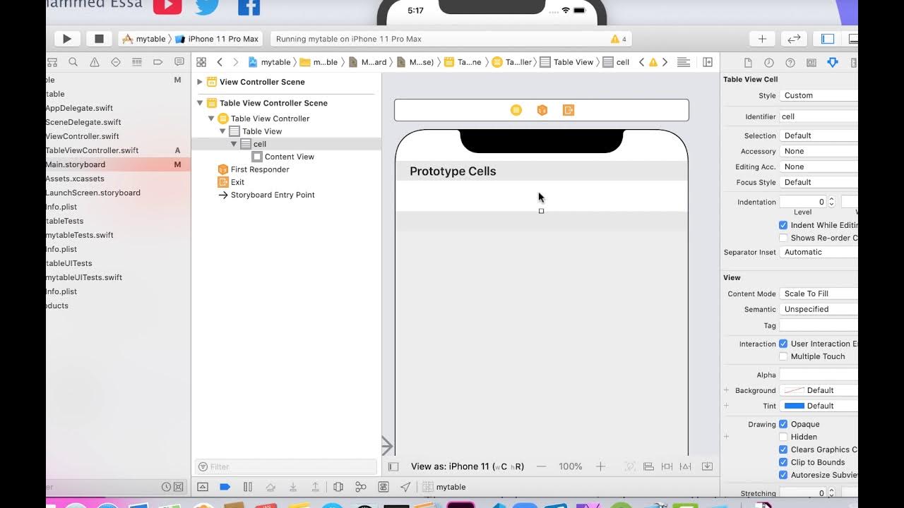 34 Swift Xcode Table View & Data - YouTube