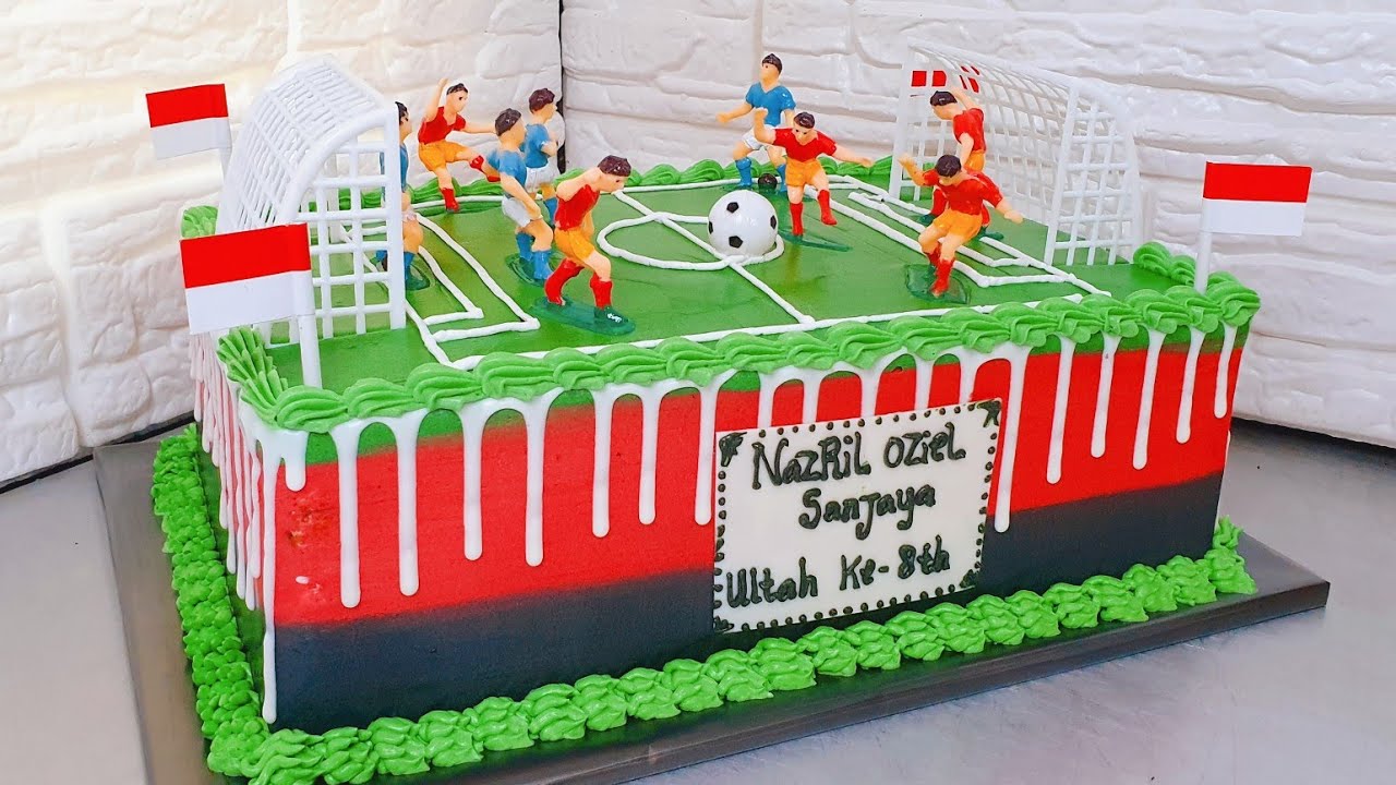 Soccer Ball Cake Decorating Ideas | Kue Tart Tema Sepak Bola - YouTube