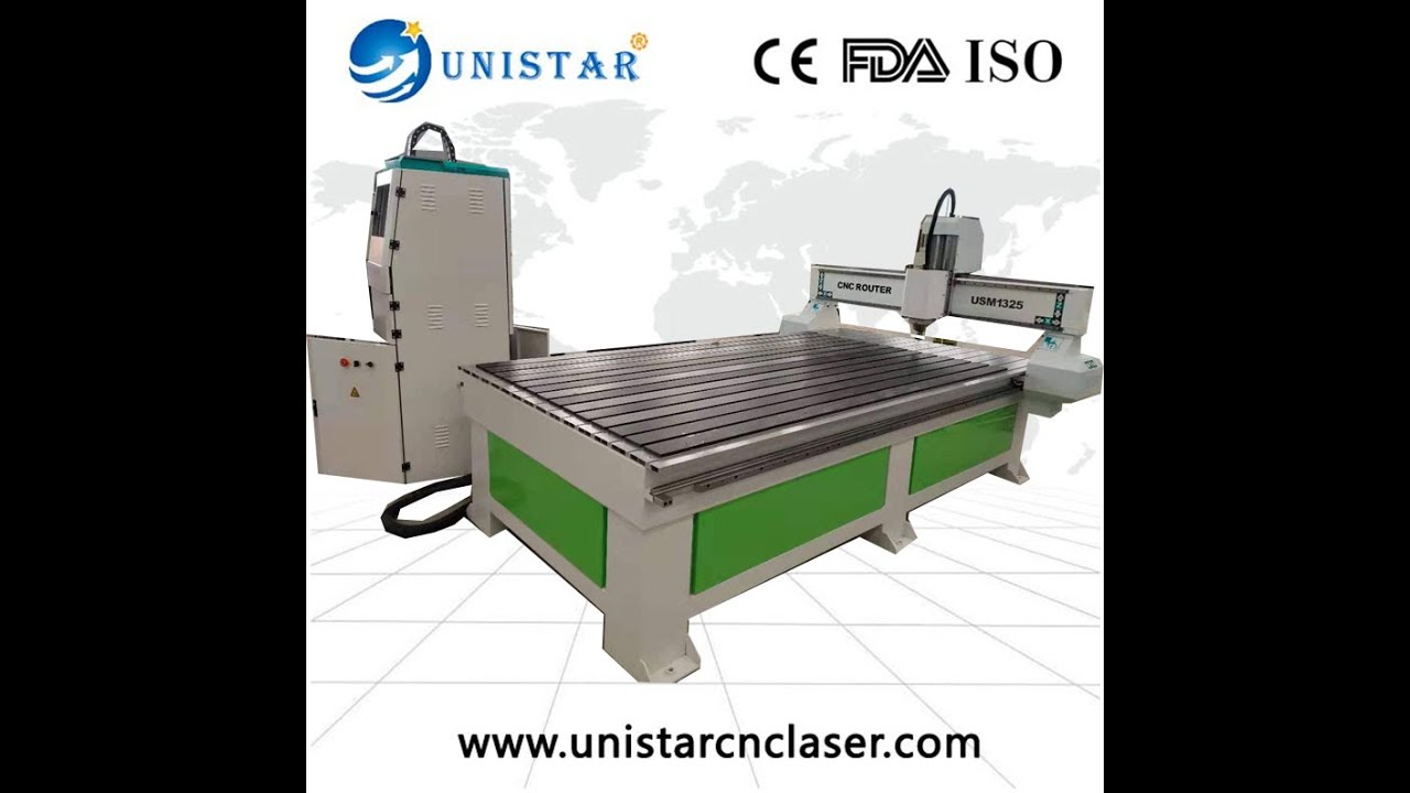 4.5kw air cooling spindle 1325 CNC Router engraving on the wood - YouTube