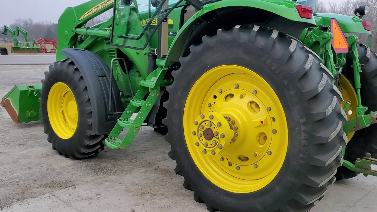 USED 2004 JOHN DEERE 7820 MFWD TRACTOR W/ 746 LOADER - YouTube