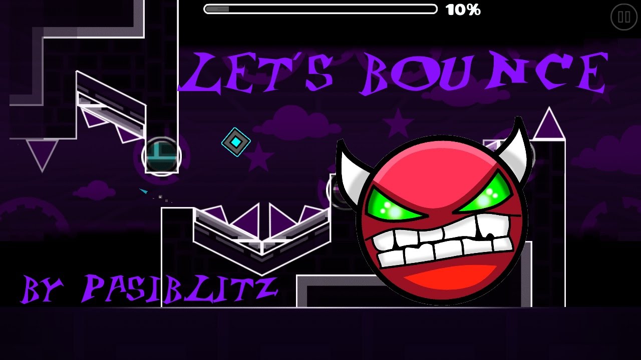 Geometry Dash - Let´s Bounce (very hard Demon) - by Pasiblitz - YouTube