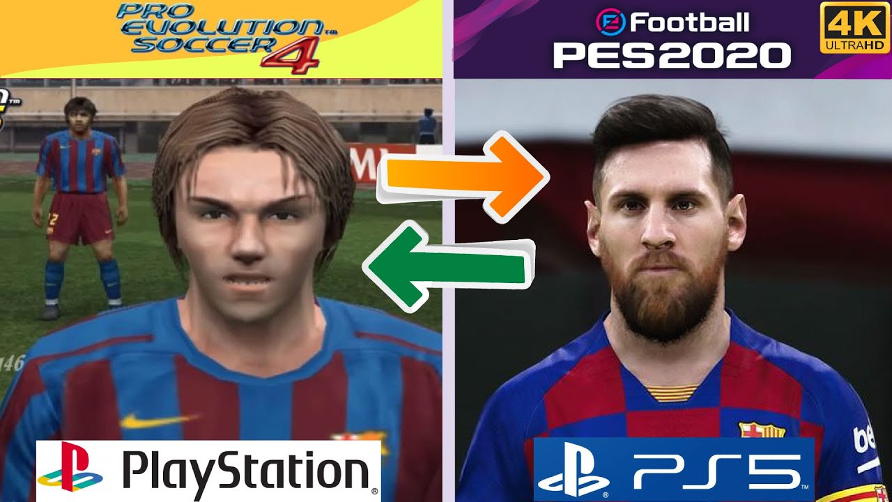 Lionel Messi Evolution From PES 4 to PES 2020 - YouTube