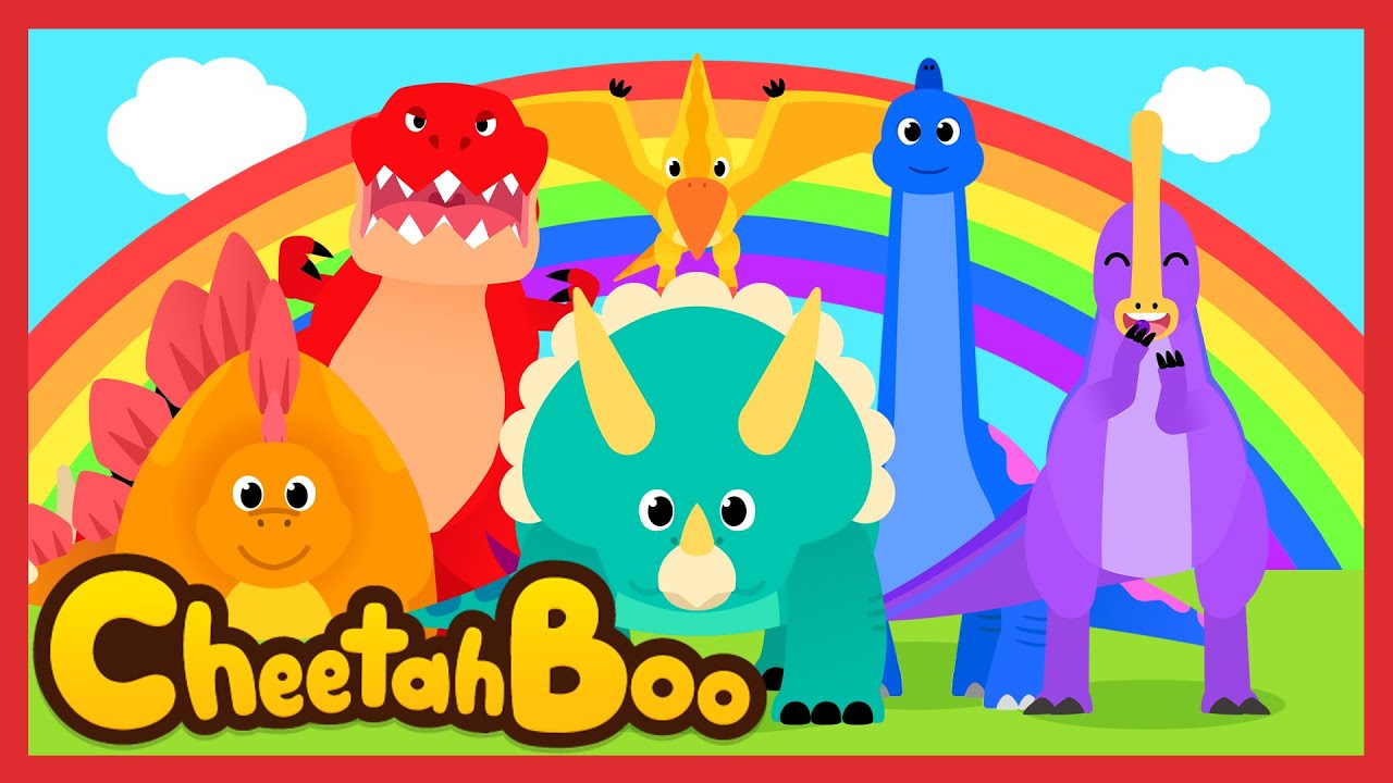 🌈 We are colorful dinosaurs 🌈 | Nursery rhymes | Kids song | # ...