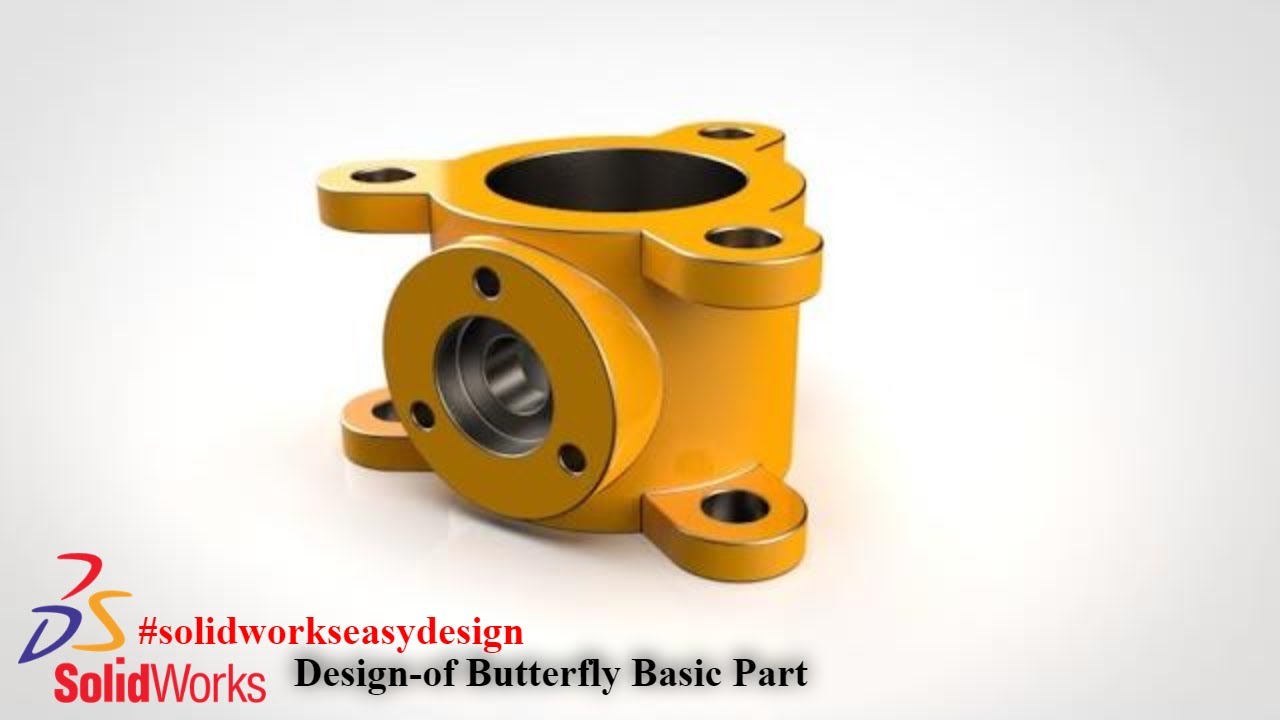 Solidworks Tutorial # 92 Basic Part Modeling Design (Butterfly Valve ...