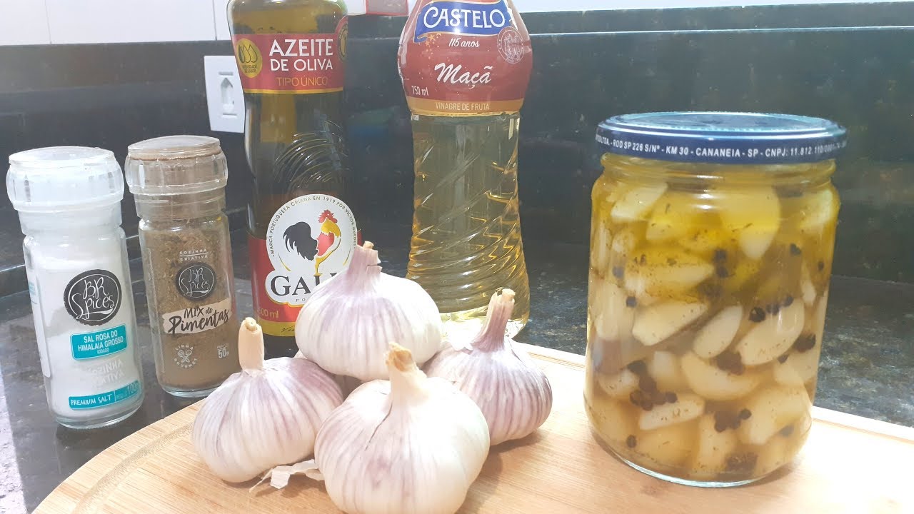 DELICIOSO ALHO EM CONSERVA TEMPERADO - RECEITA SENSACIONAL - YouTube