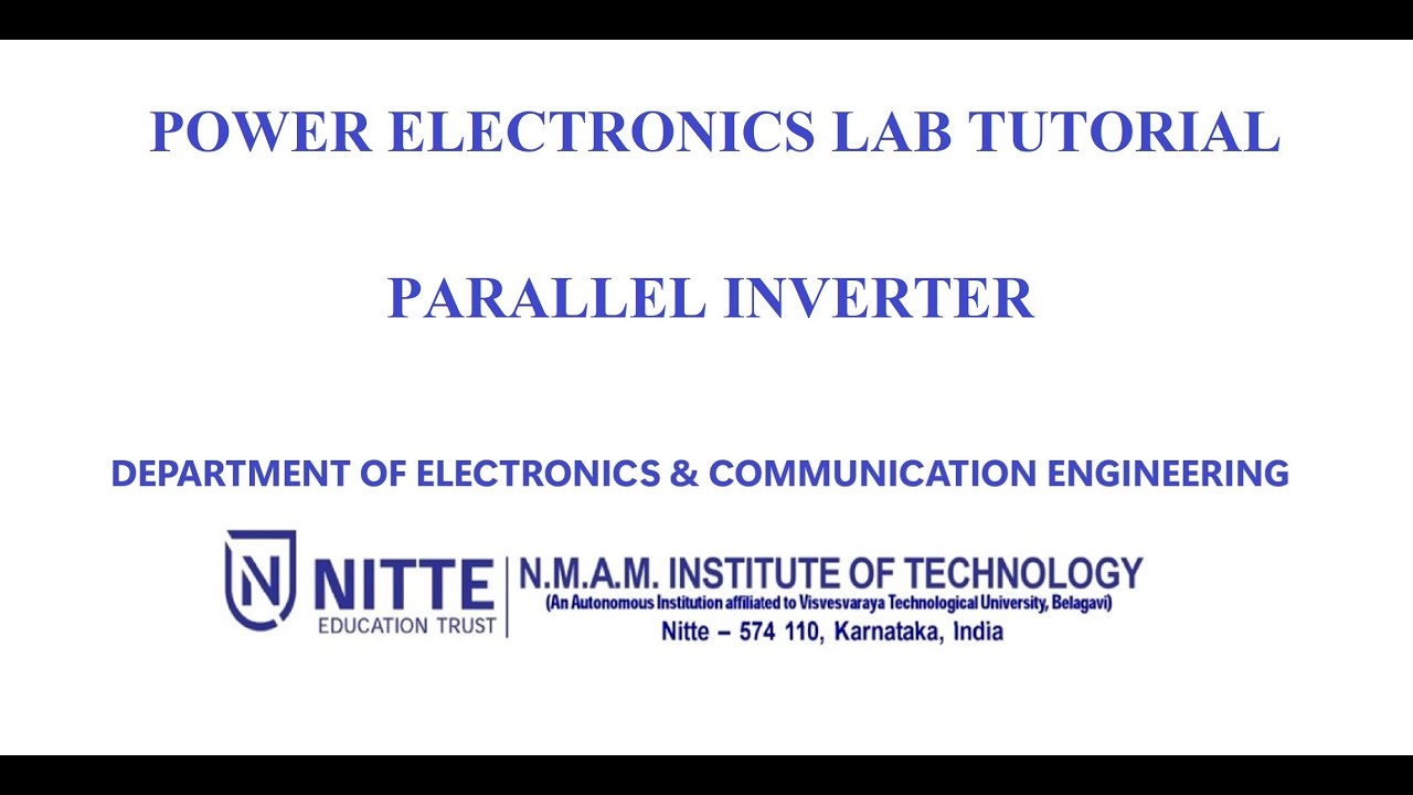Power Electronics Lab Tutorial - Parallel Inverter Experiment - YouTube