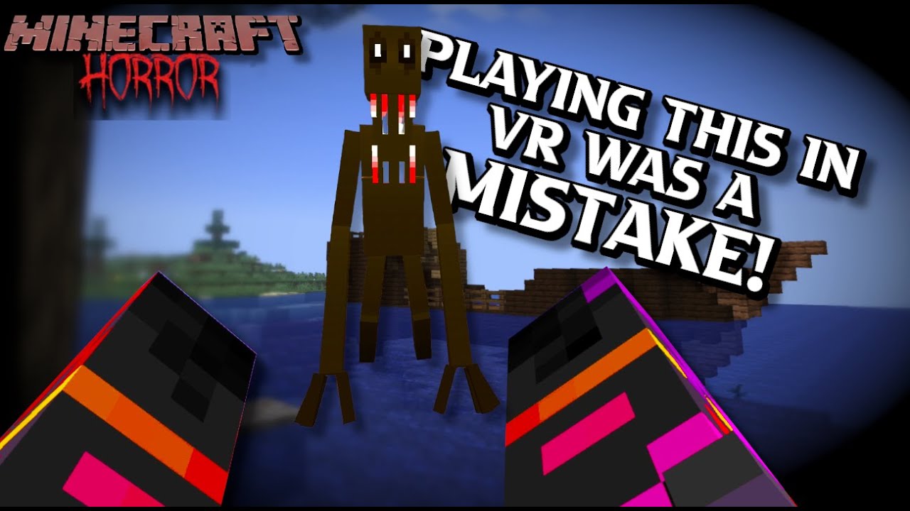 I played Minecraft's SCARIEST Horror Mod in VR... (Cave Horror Project ...