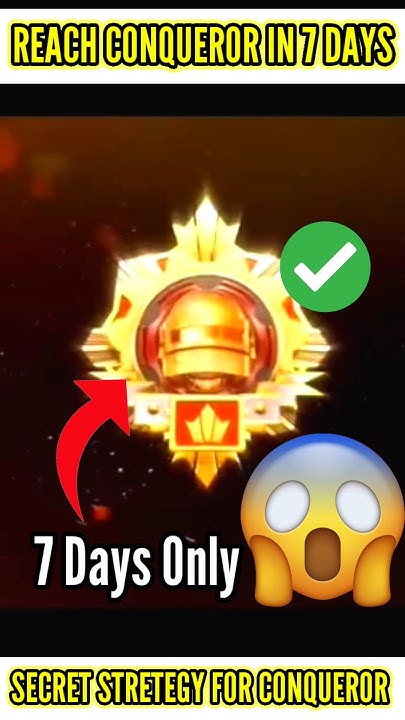 🔥 BGMI CONQUEROR IN 7 DAYS 🤯Secret Tips To Reach Conqueror In Bgmi/Pubg #shorts #gaming # ...