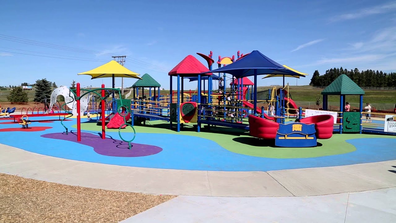 Mandan Parks Universal Playground - YouTube