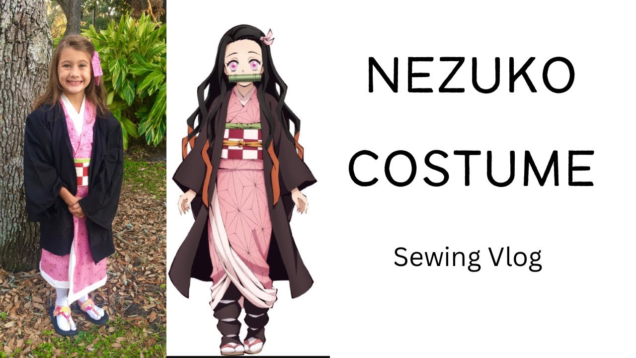 Sewing vlog: Making Dylan’s Halloween Costume (Nezuko Kamado) - YouTube