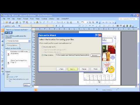 1.12 Microsoft Publisher 2007: Pack and Go Wizard - YouTube