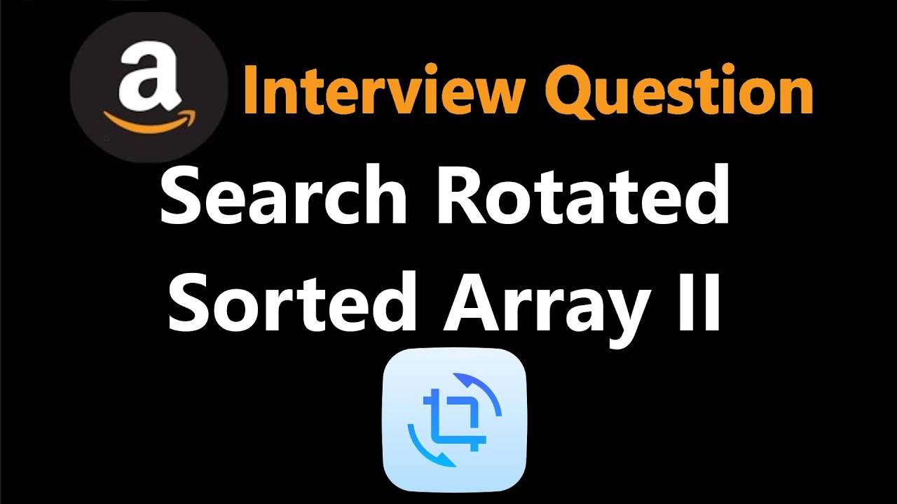 Search In Rotated Sorted Array Ii Leetcode 81 Python Youtube