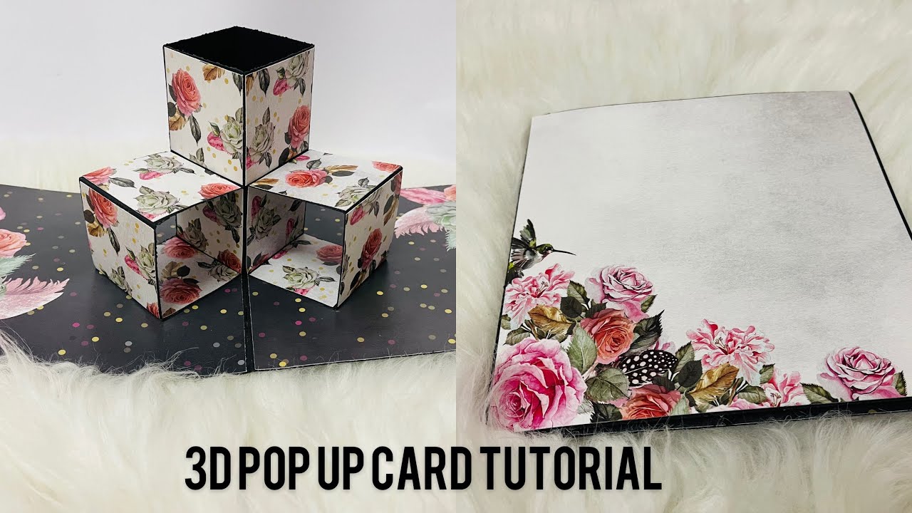 3d pop up card tutorial | scrapbook page - YouTube