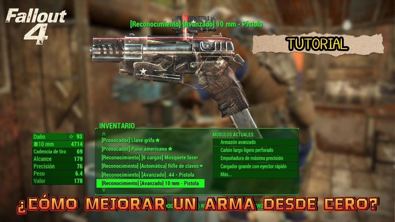 Fallout 4 | 📜📕 Tutorial para principiantes. ¿Cómo mejorar un arma desde ...