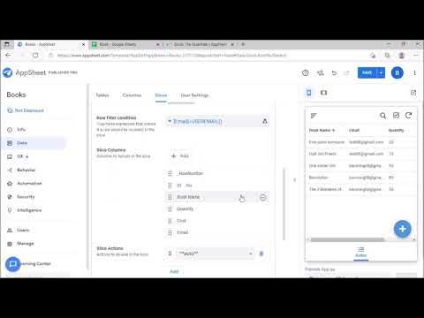 Appsheet Tutorials | SLICE & USEREMAIL | Appsheet Nocode Platform - YouTube
