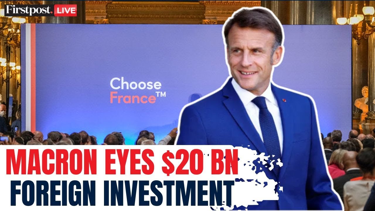 Macron LIVE: French President Macron Addresses Choose France Summit ...