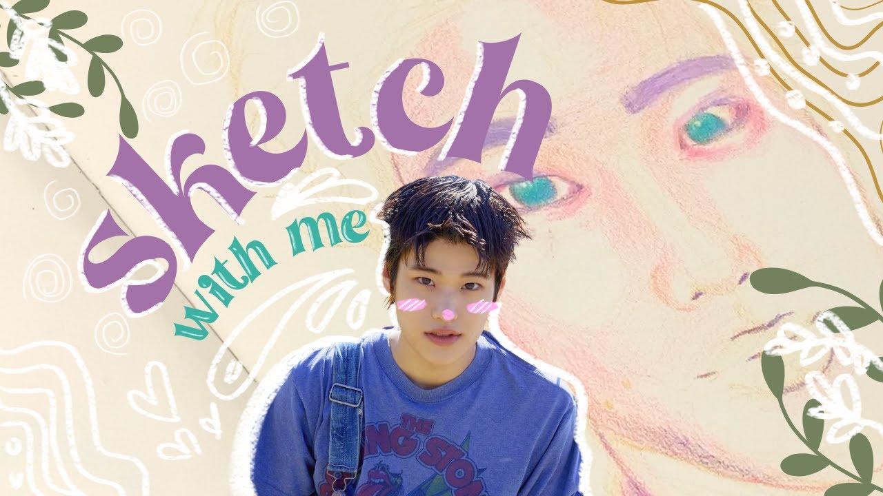 art vlog #2 - drawing SOHEE of RIIZE // sketch at home & art tutorial ...