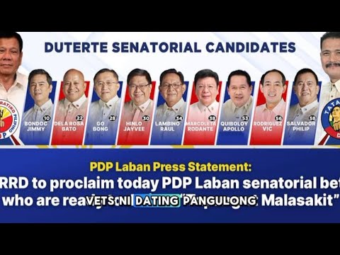 DUTERTE SENATORIAL CANDIDATES - YouTube