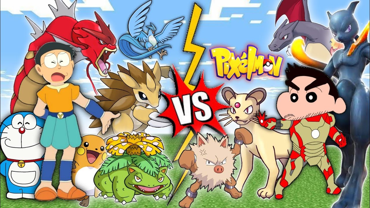 Pokémon Fight | Nobita Pokémon VS Shinchan Pokémon | Doraemon, Shinchan ...