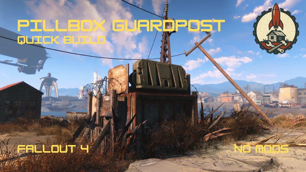 pillbox guardpost quick build - no mods - fallout 4 - YouTube
