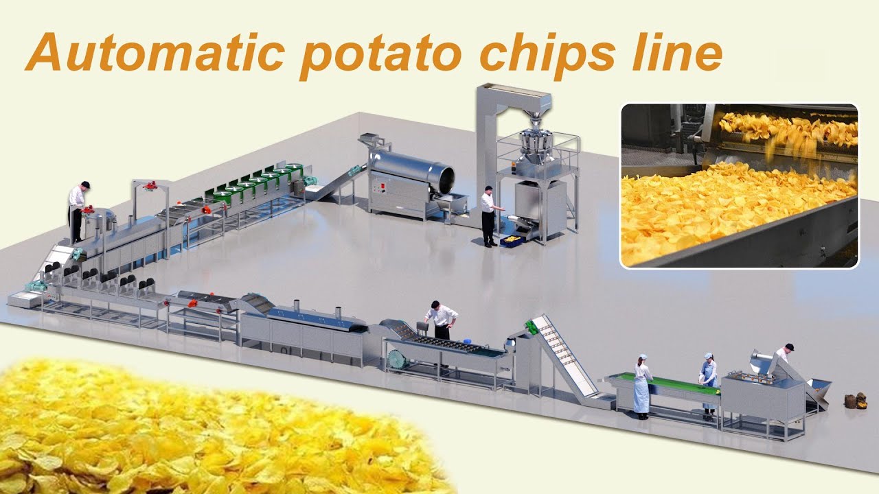 How are potato chips made? Industrial automatic chips production ...
