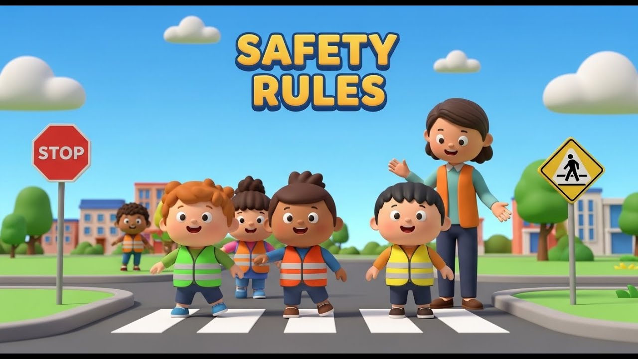 Safety Rules Song | Learn Safety Tips for Kids | Buzzy Tune’s Time ...