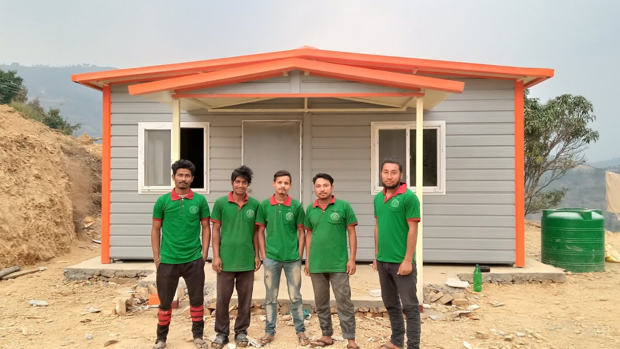 गुल्मीमा बनेको घर (korean ghar) ds sy panel house - YouTube