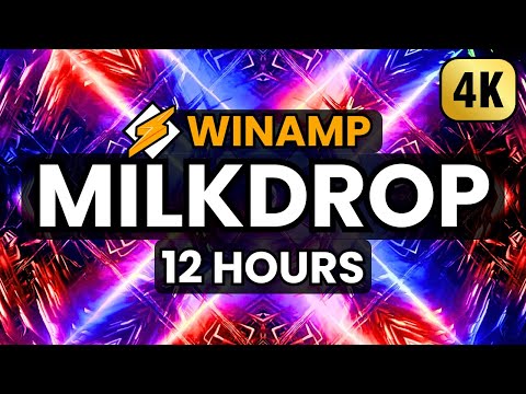 Winamp Visualization 12 Hours (4K UHD) / MilkDrop Music Visuals - No audio (PART 2)