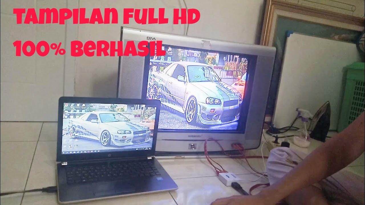 Cara menampilkan layar laptop di tv tabung | 2022 | 100% berhasil - YouTube