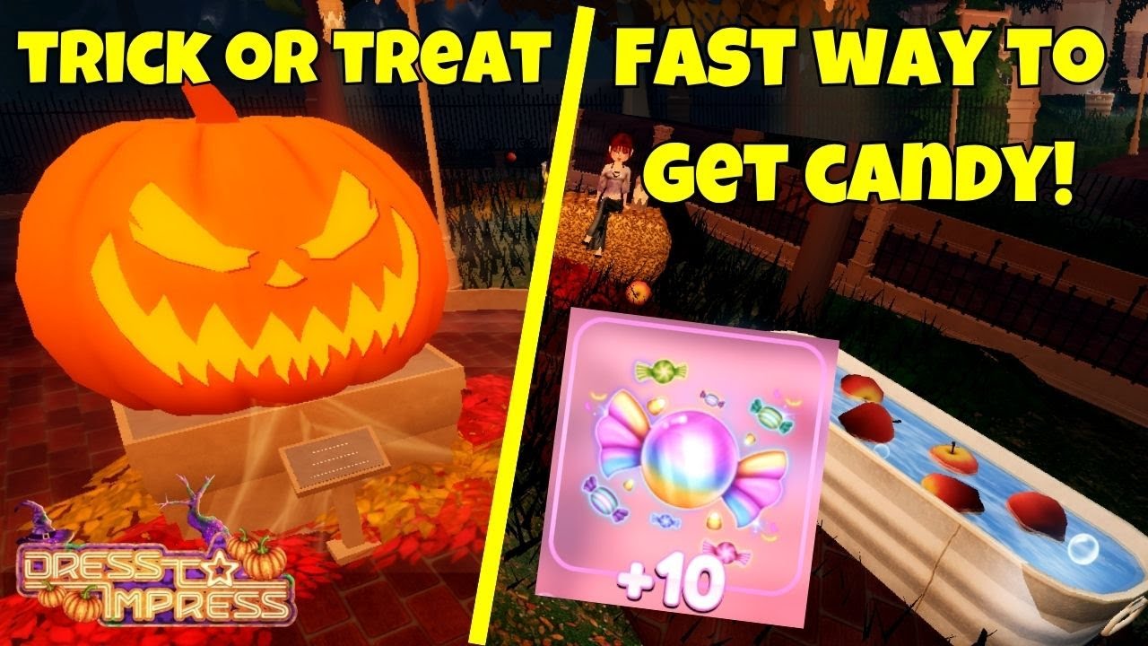 How to get CANDY CURRENCY FAST & do TRICK OR TREAT | Dress to Impress ...
