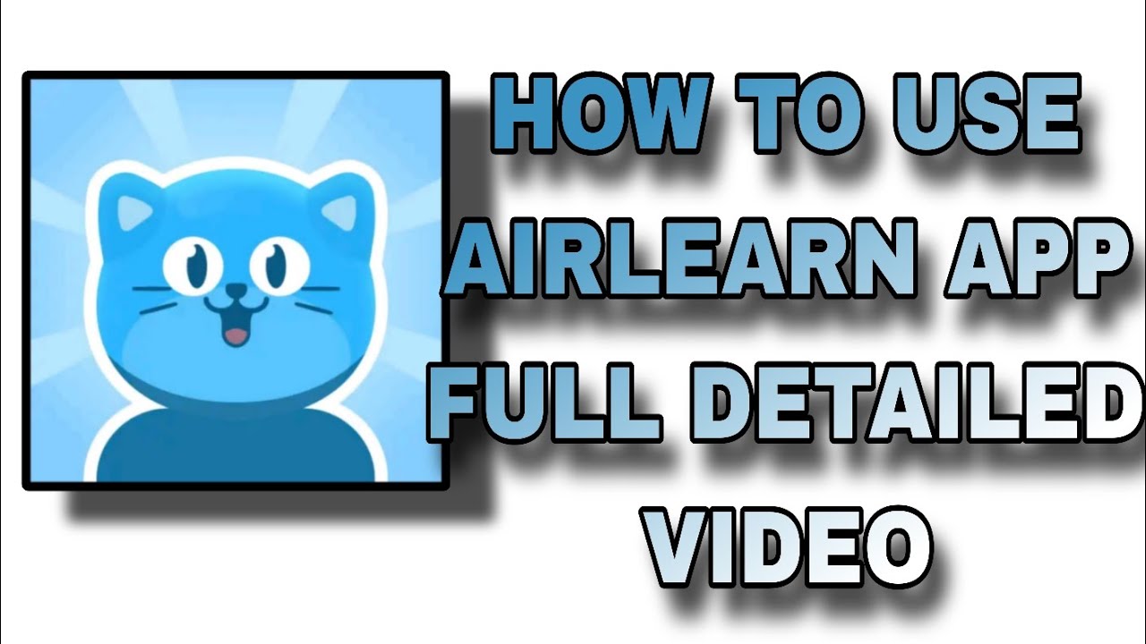 How to use Airlearn app | air learn app kaise chalaye - YouTube