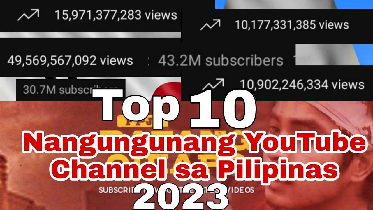 10 NANGUNGUNANG MGA YOUTUBE CHANNEL SA PILIPINAS 2023 | Top YouTube in ...