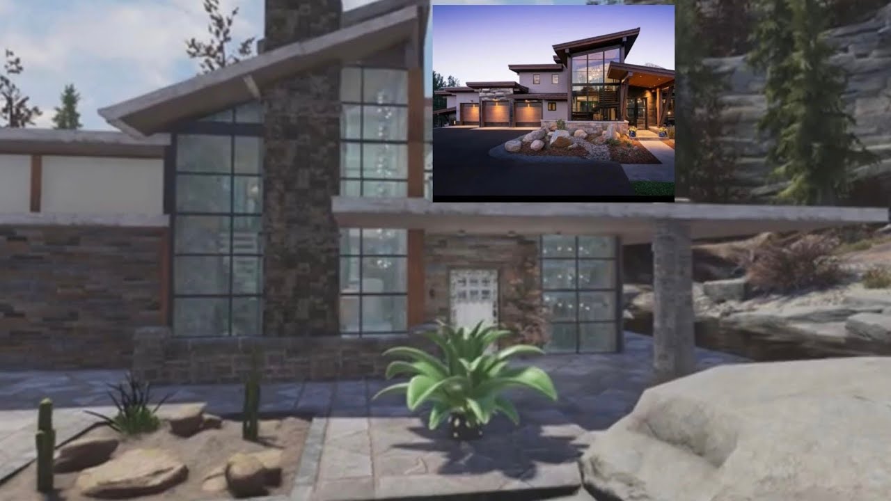 Fallout 76: mountain view modern home - YouTube