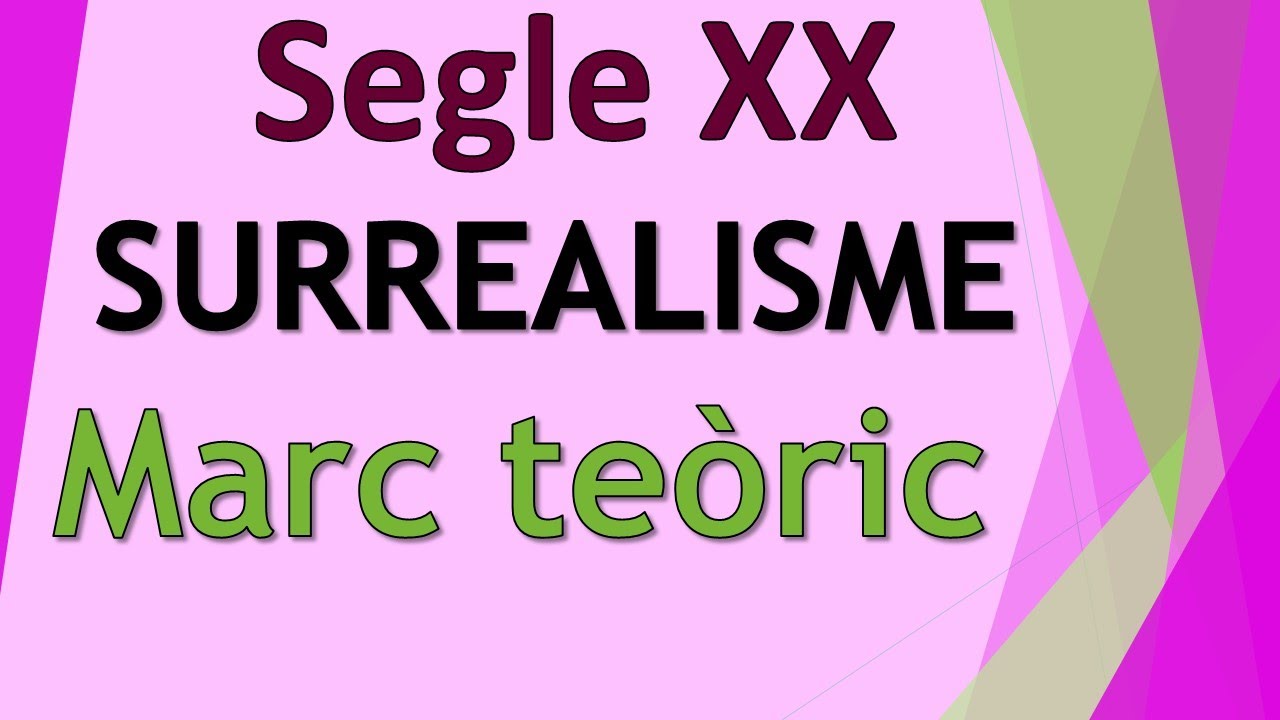 Art segle XX. Surrealisme. Marc teòric - YouTube
