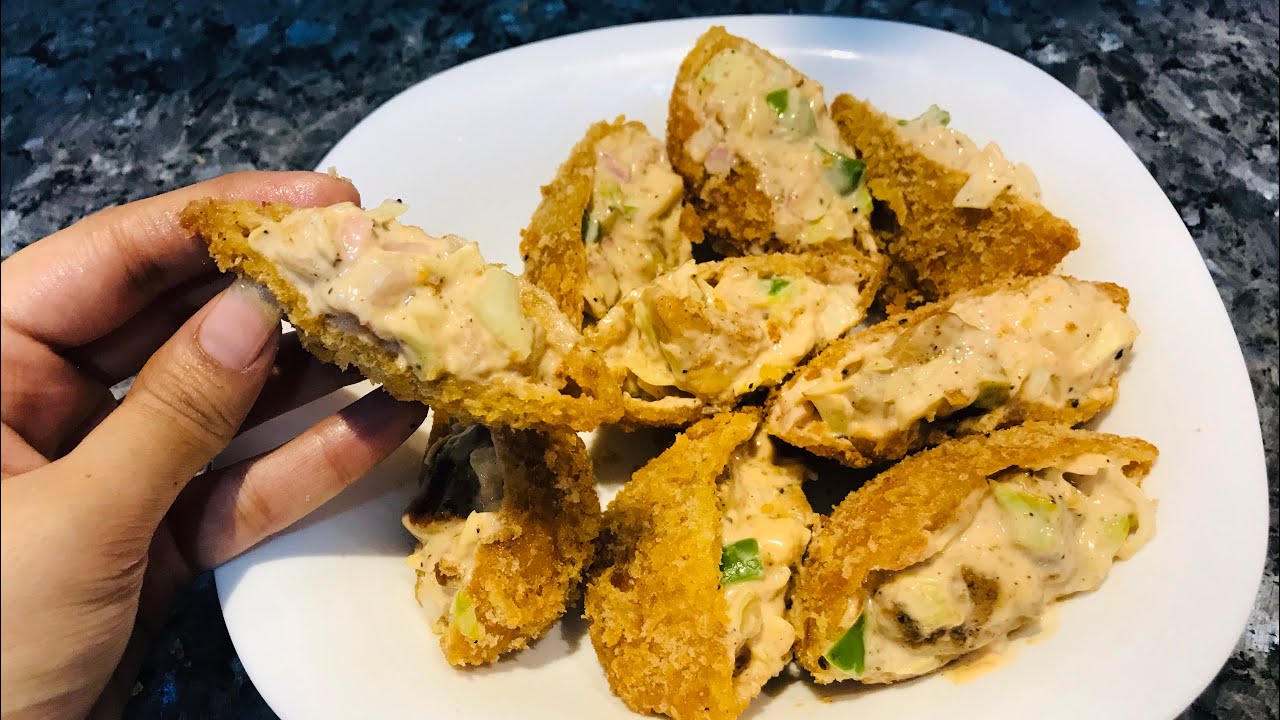 Mini creamy chicken bread pockets😋 || Chicken bread pockets ||Must try ...