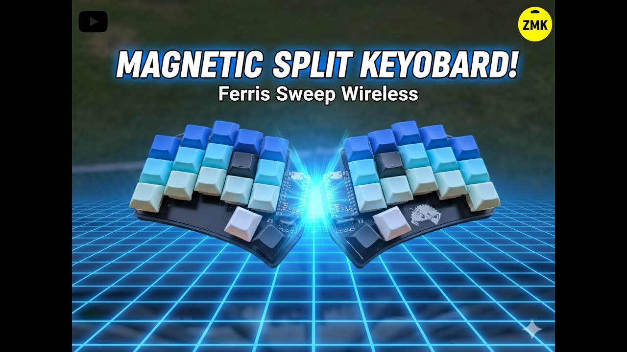 The Ultimate Magnetic Split Keyboard! 🧲 Ferris Sweep Wireless Build ...