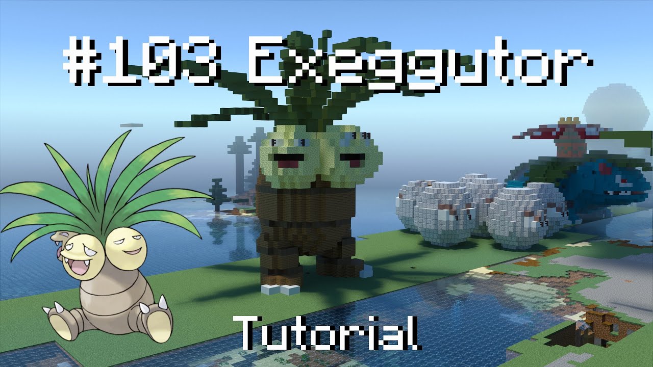 How to build a Pokémon Exeggutor statue in Minecraft (Tutorial) - YouTube