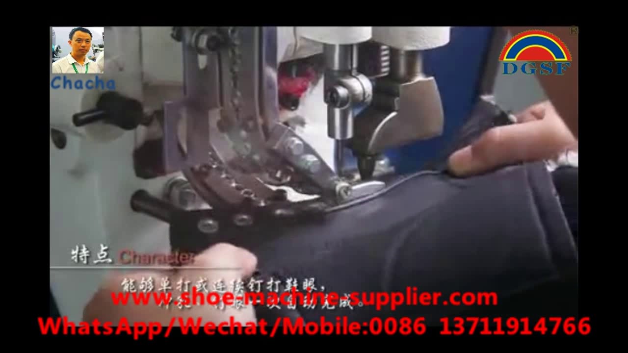 Automatic Double-Side Eyeleting Machine BD-95 - YouTube